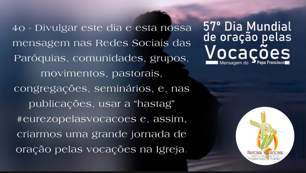 57º Dia Mundial De Oração Pelas Vocações Arqfor