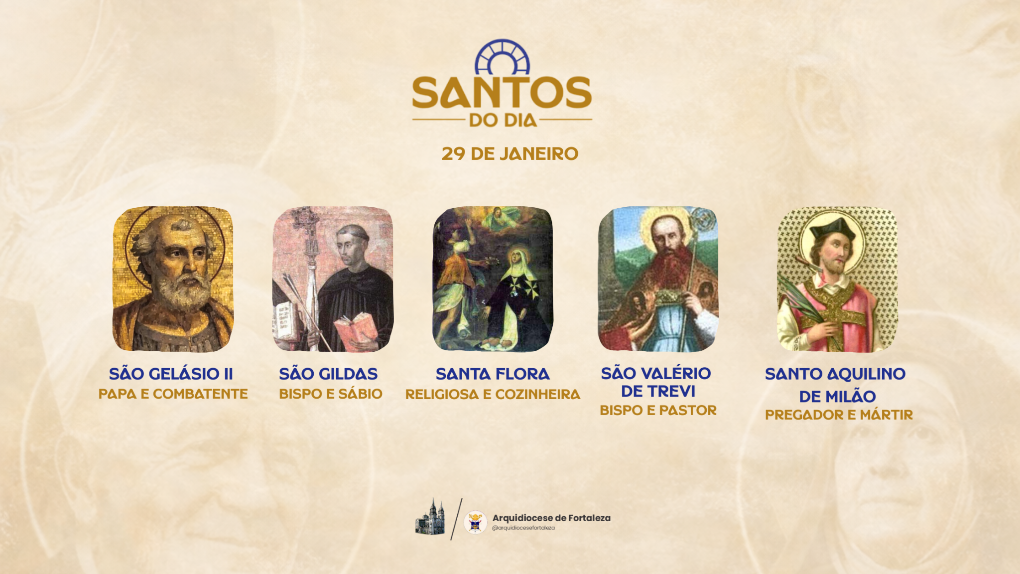 Santos do Dia (29/01): São Gelásio II, São Valério de Trevi, Santo ...