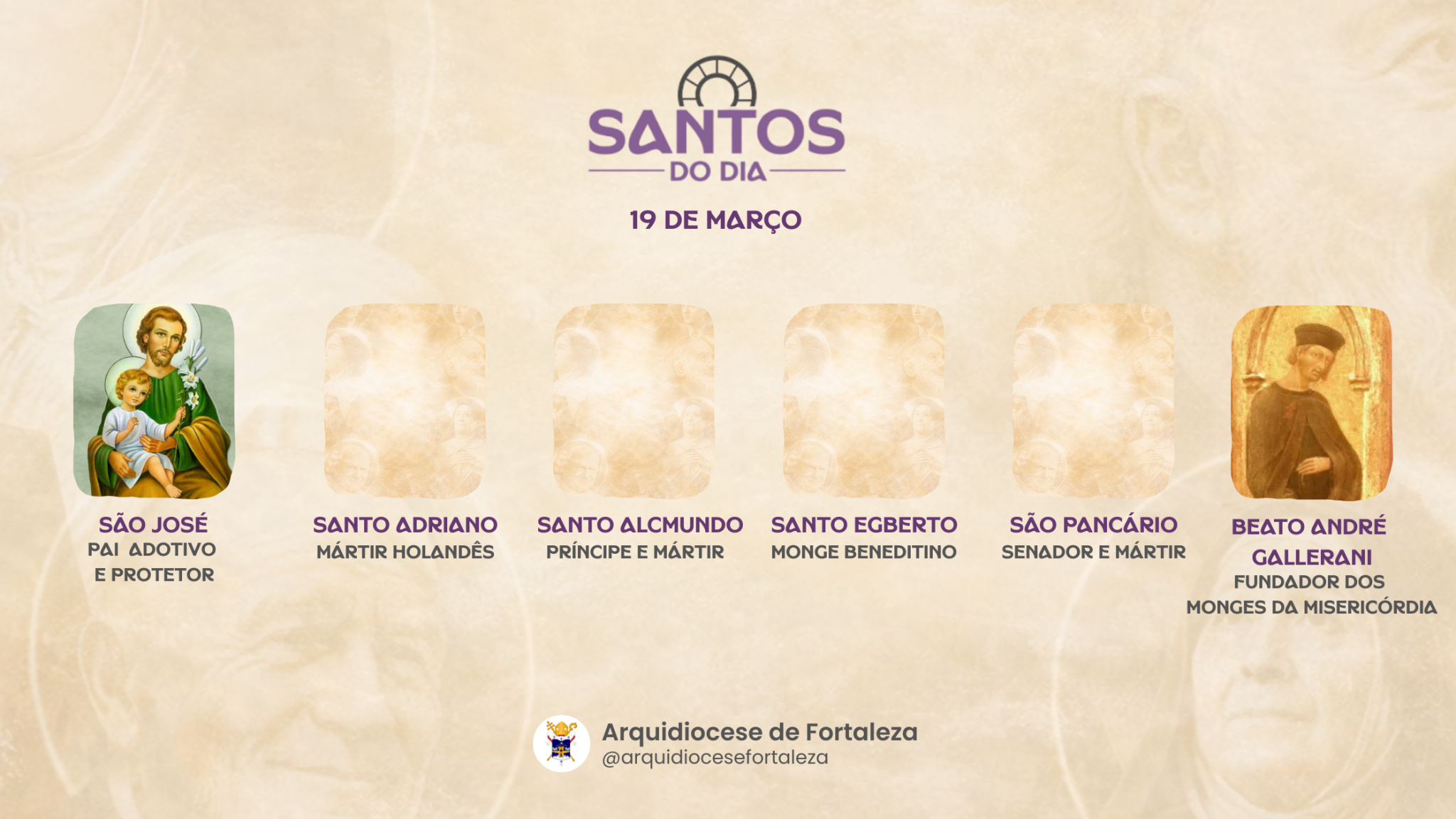 Santos do Dia (19/03): São José, Santo Adriano, Santo Alcmundo, Santo ...
